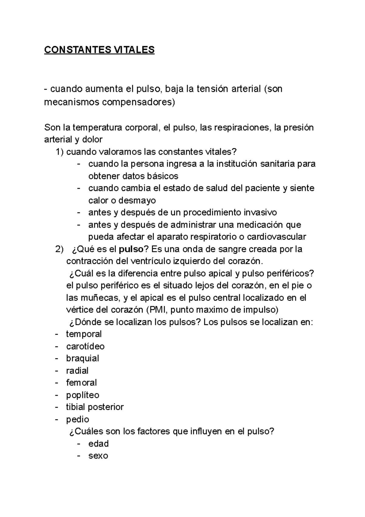 Guion semana 1 FDCE - CONSTANTES VITALES - cuando aumenta el pulso ...