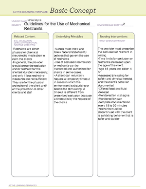 Basic Concept Guidelines for the Use of Mechanical Restraints - ACTIVE ...