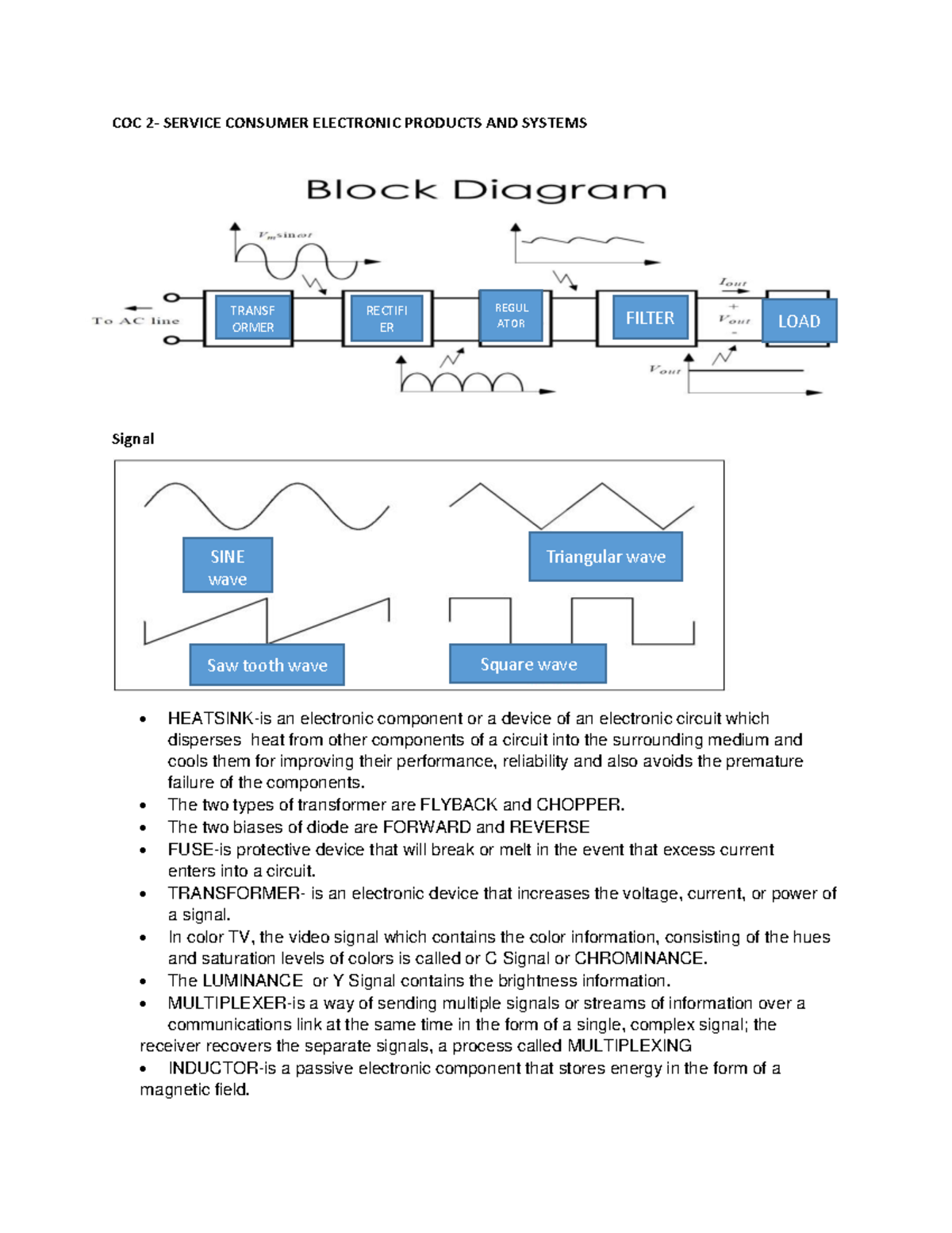 COC-2- Reviewer - COC 2- SERVICE CONSUMER ELECTRONIC PRODUCTS AND ...