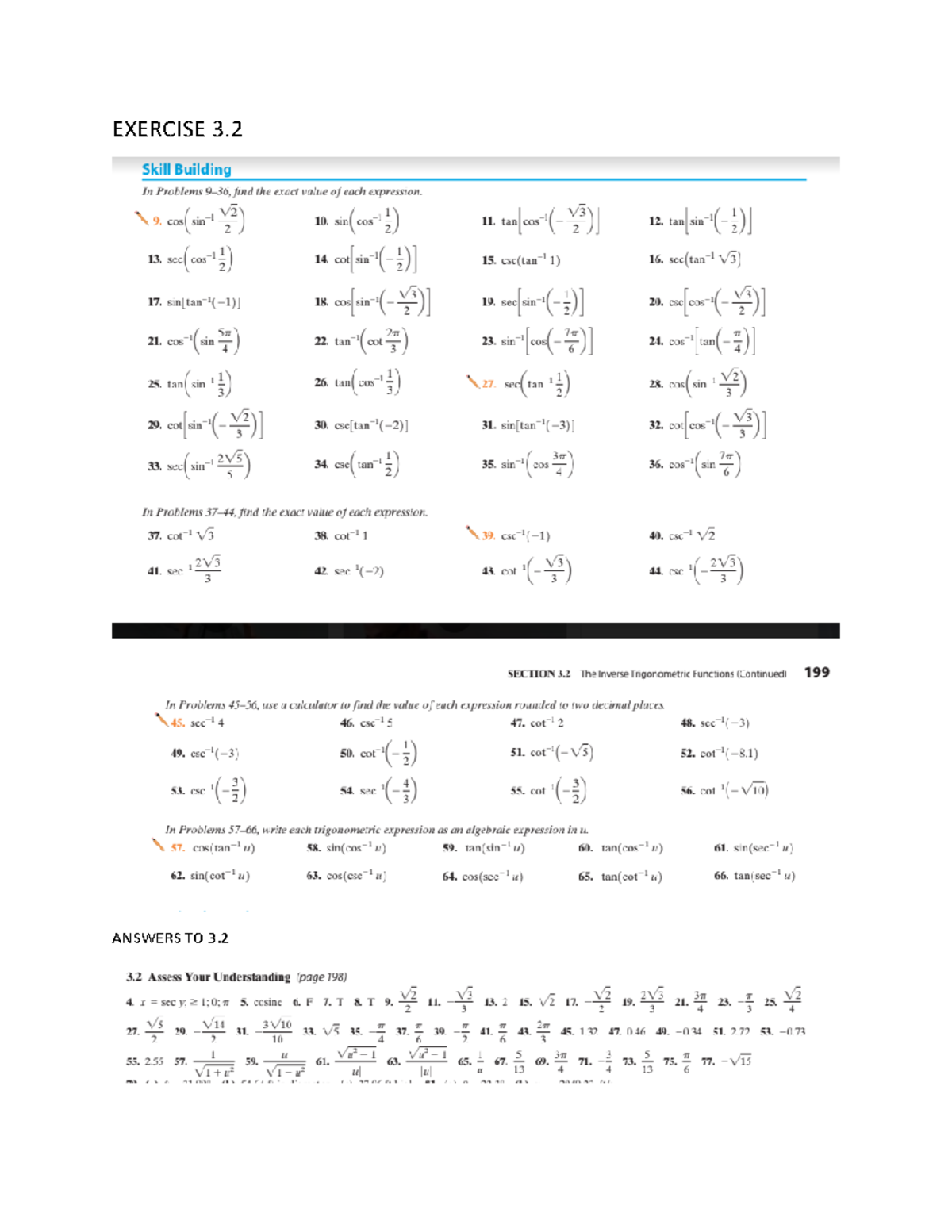 TRIG Exercise 3.2 - Trigonometry, Geometry and Vectors - EXERCISE 3 ...