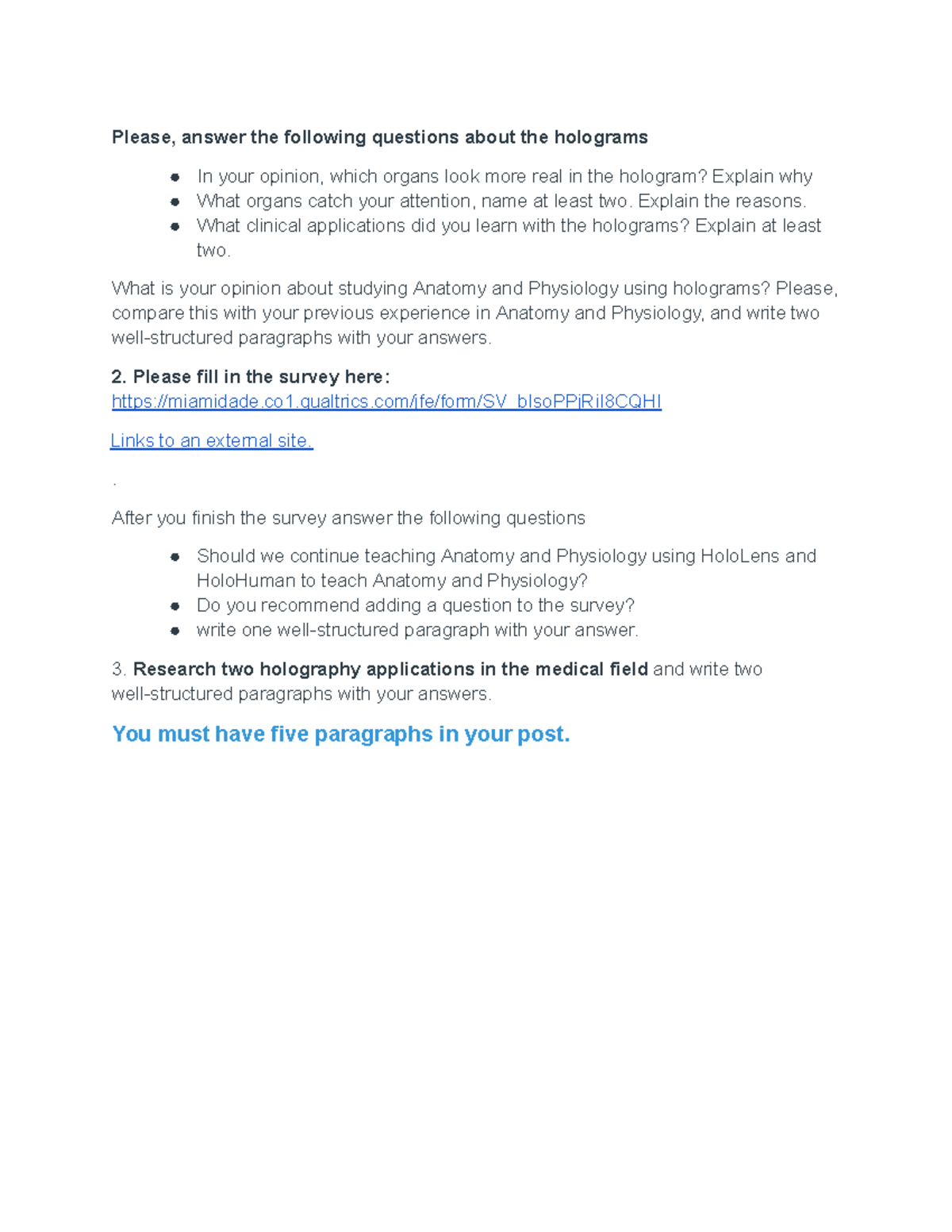 5 paragraphs - all the notes - Please, answer the following questions ...