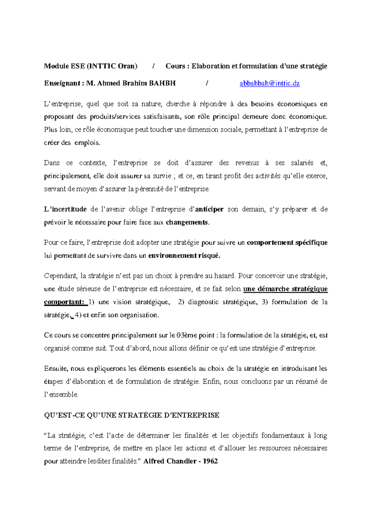 2-elaboration et formulation STR - Module ESE (INTTIC Oran) / Cours ...
