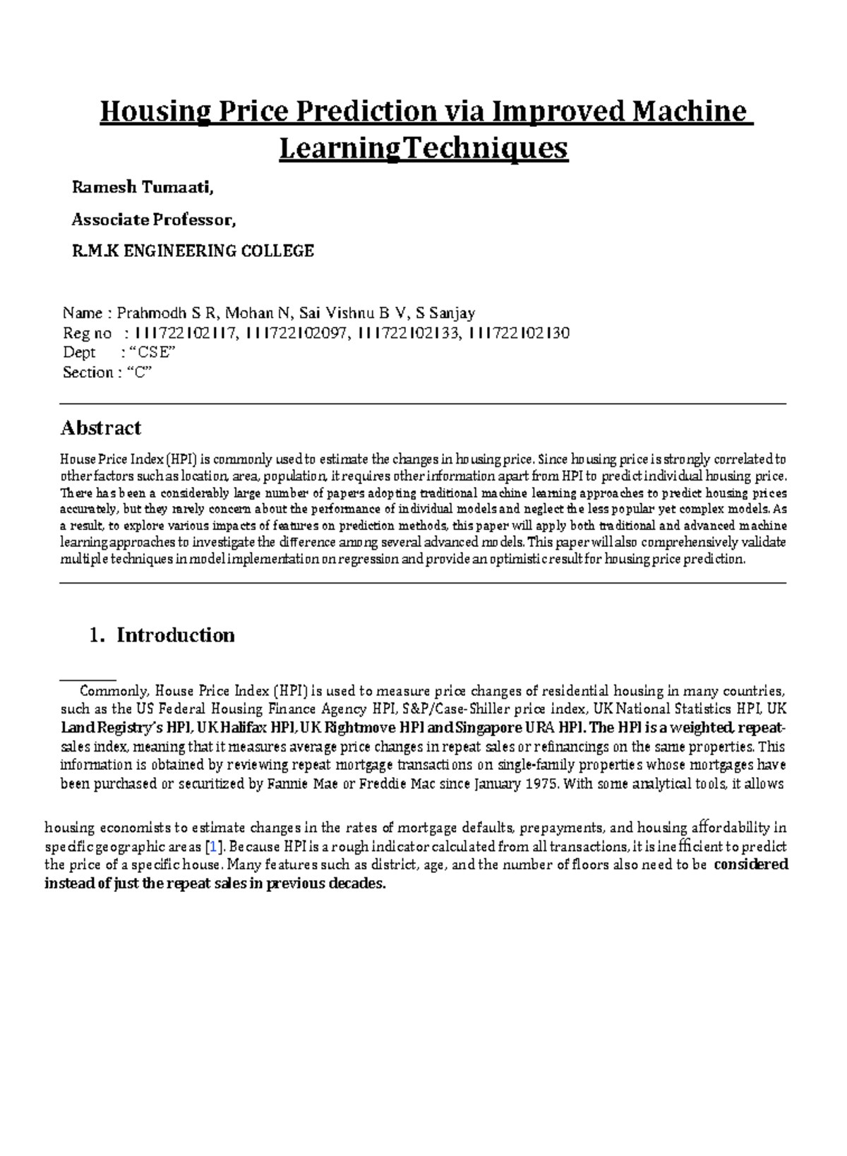 @@ House Price Prediction - Housing Price Prediction via Improved ...