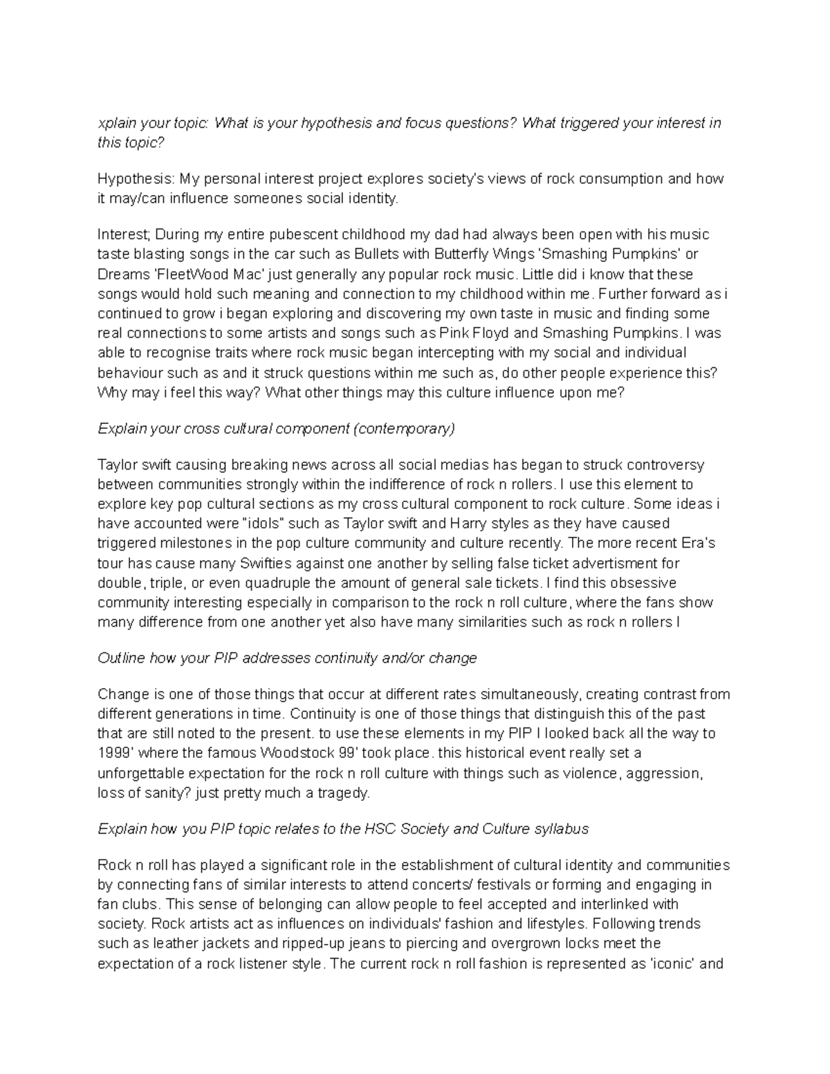 Untitled thingy idek - xplain your topic: What is your hypothesis and ...