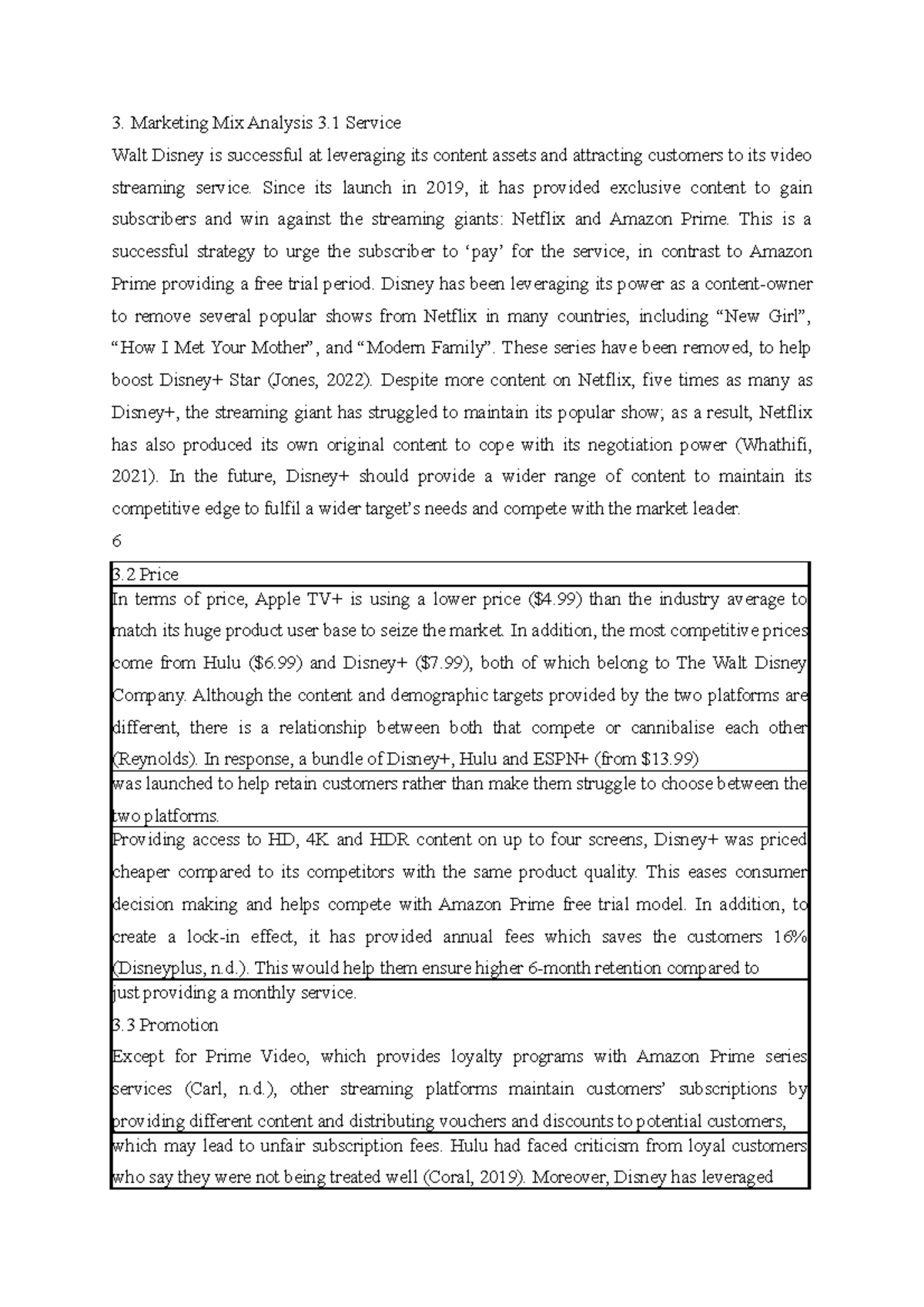 Notes-2 - Marketing mix analysis and competitors analysis of Disney ...