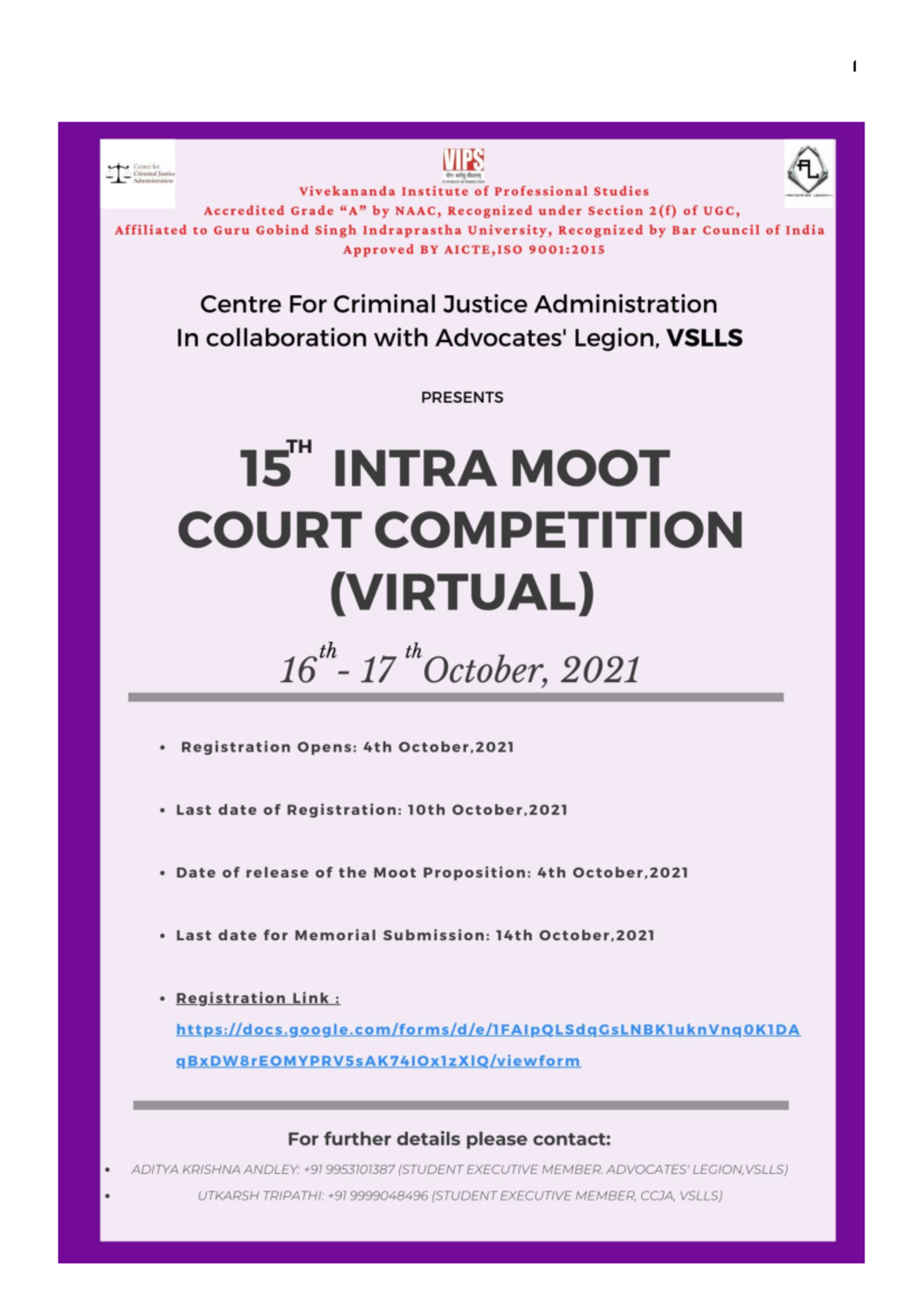Brochure 15th Intra Moot Court Competition - INDEX S DETAILS PAGE ...