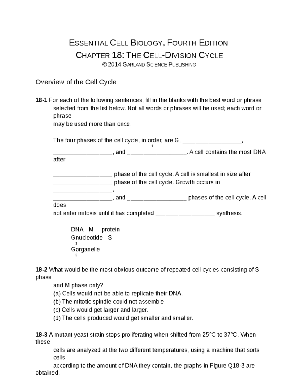 Ecb4 Ch1818 Practice Questions For Exams Essential Cell Biology