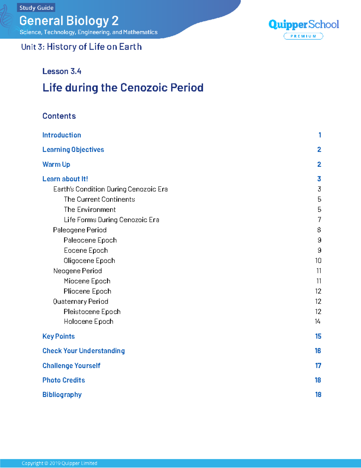 UNIT 3 L4 - GEN BIO - Life during the Cenozoic Period Lesson 3 ...