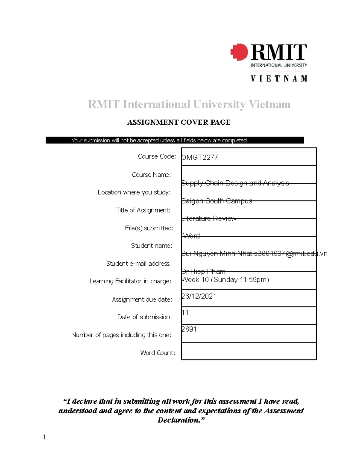 S3801937 Bui Nguyen Minh Nhat - RMIT International University Vietnam ...