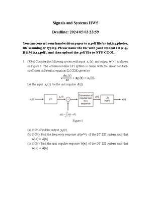 Solution Manual for Signals Systems and Inference by Oppenheim ...