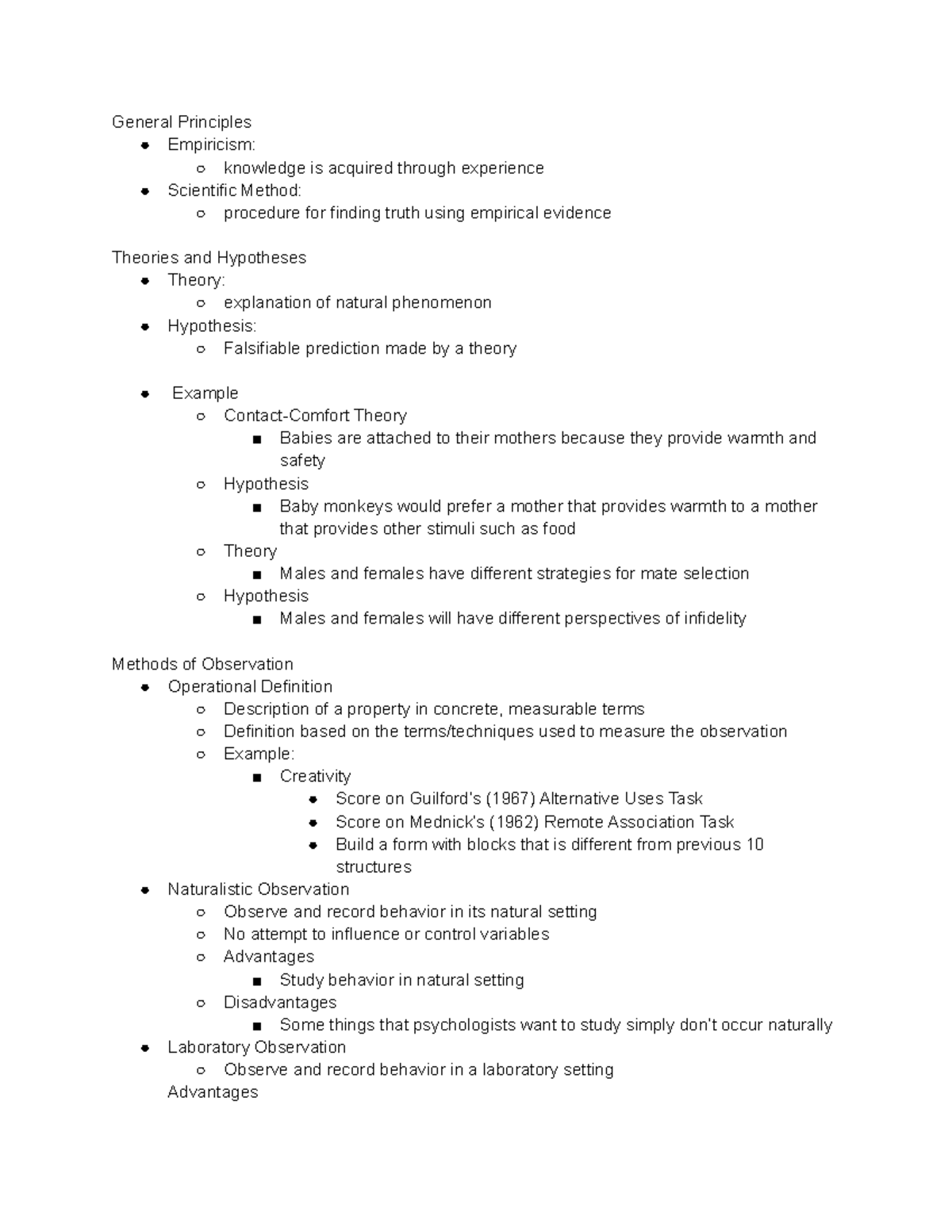 Chapter 2 Methods in Psychology - General Principles Empiricism ...