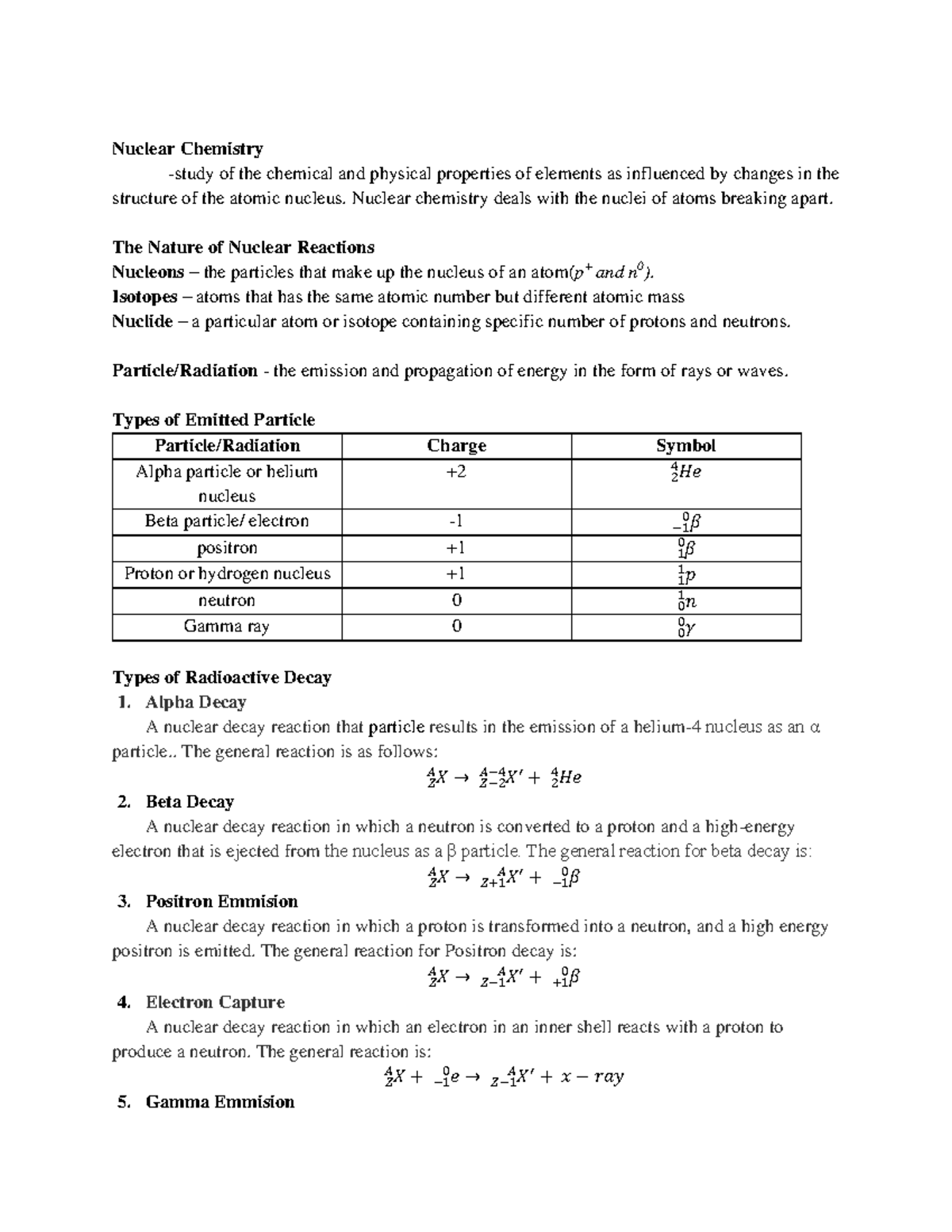 Nuclear Chememistry - Lecture notes 3 - Chemistry for Engineers ...