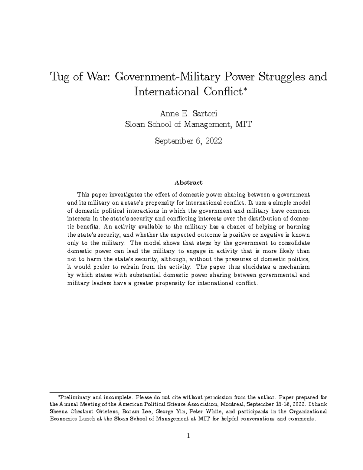 Tug of war government military power struggles and international ...