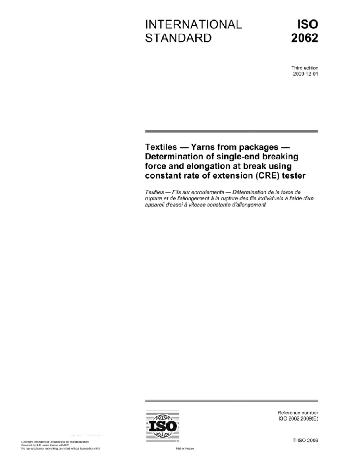 ISO 2062 - ISO 2062 - Quimica - Studocu