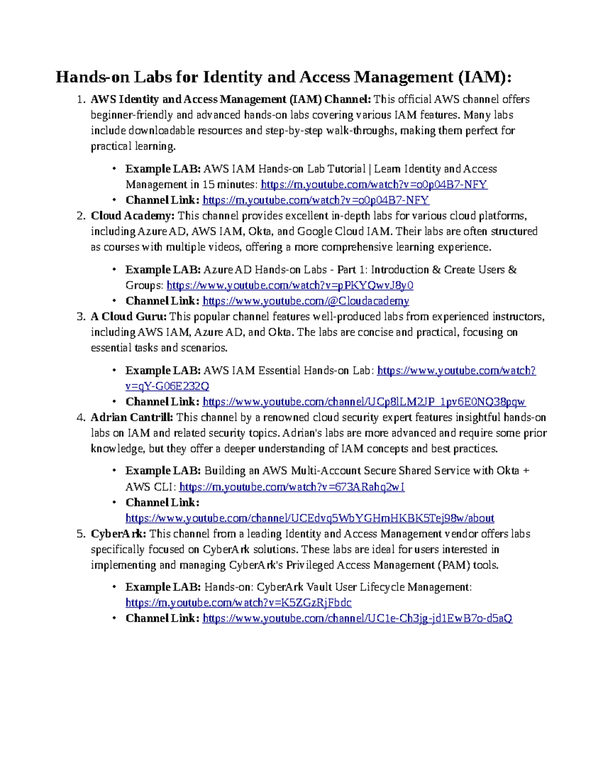 Hands-on Labs for Identity and Access Management (IAM):channels - AWS Identity and Access ...