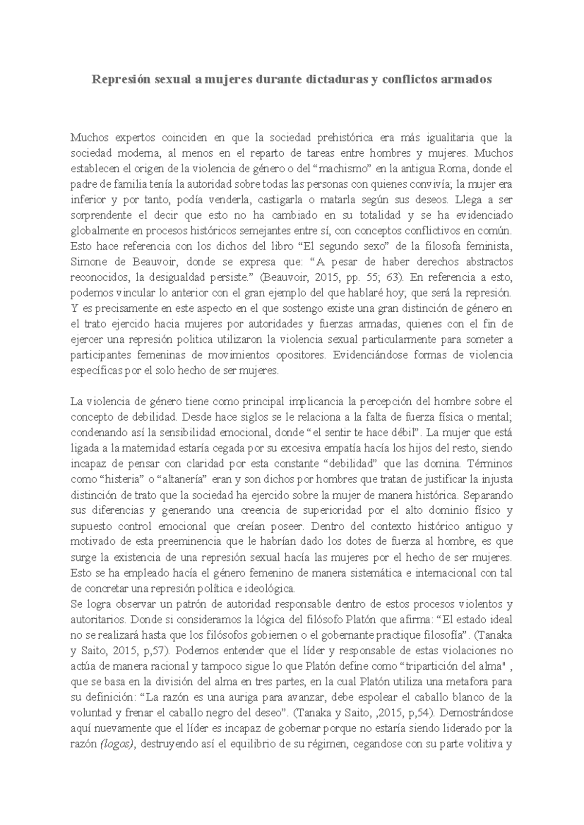 Filosofia Politica - jhjkh - Represión sexual a mujeres durante ...