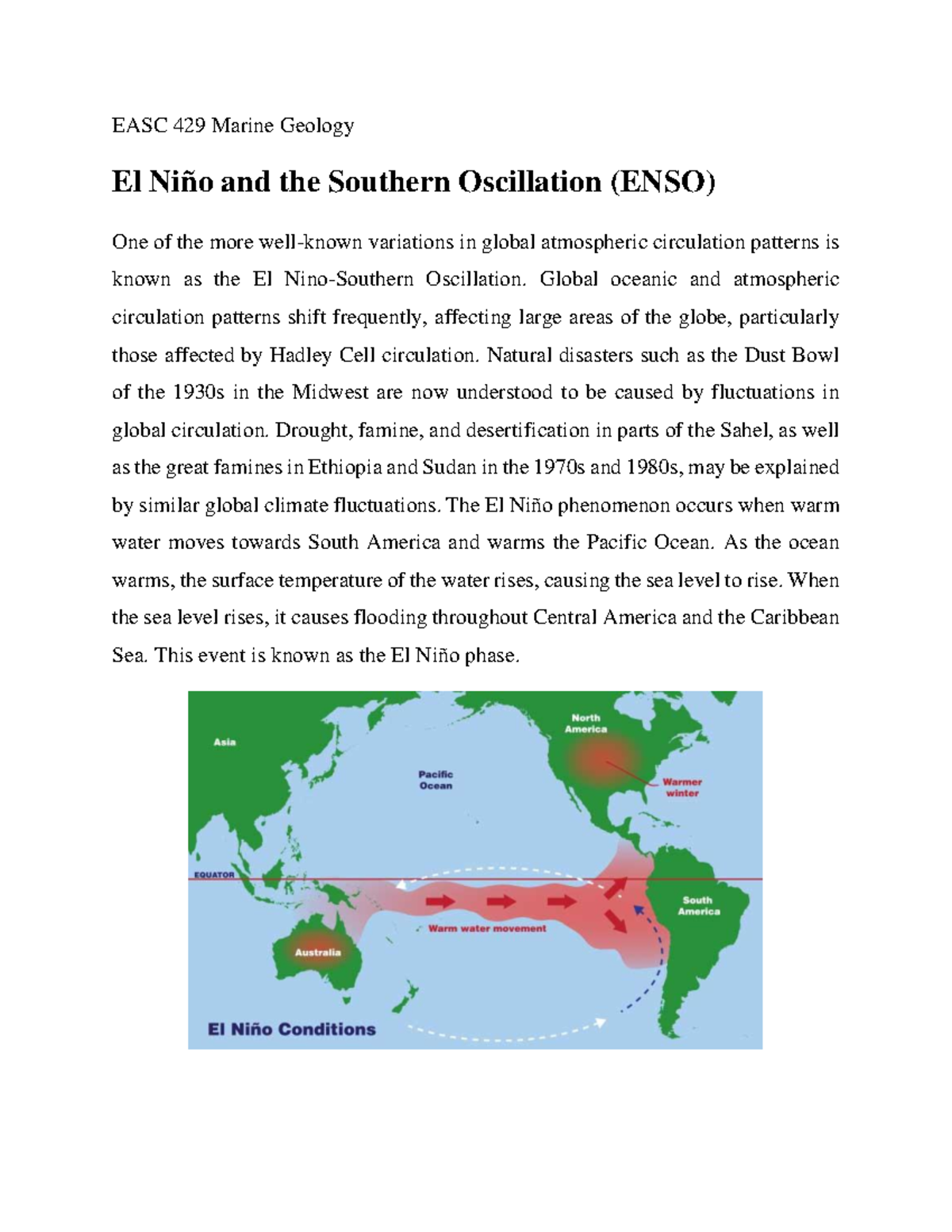 El Niño and the Southern Oscillation (ENSO) - Global oceanic and ...