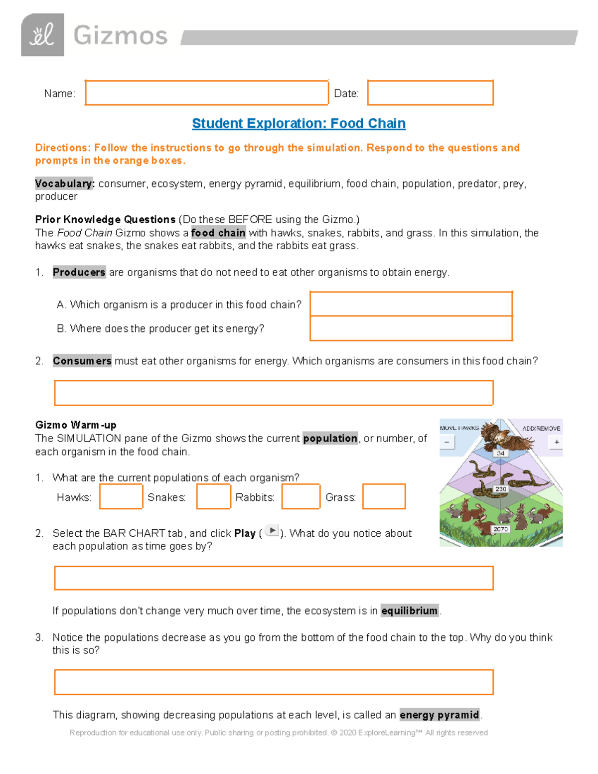 Muad Abdulrahim - Food Chain Gizmos - 5096128 - Name: Date: Student ...