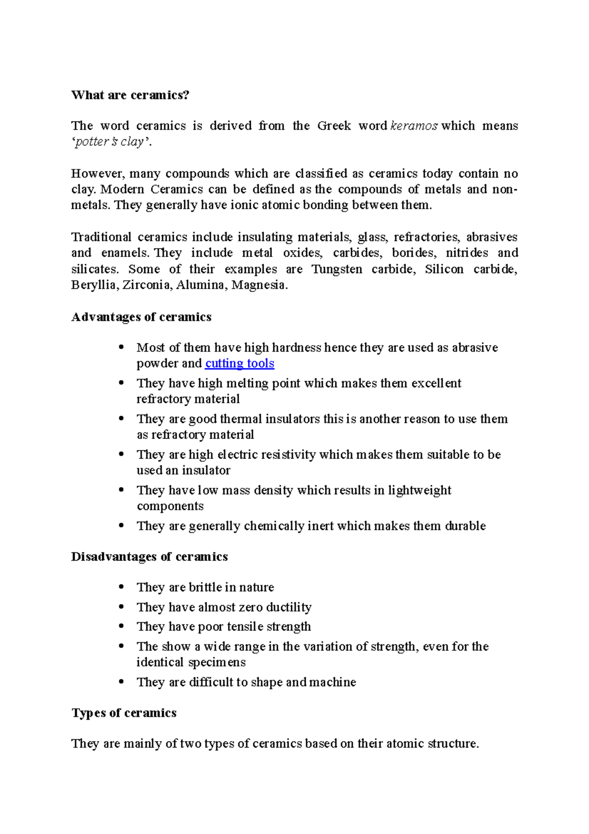 What are ceramics - What are ceramics? The word ceramics is derived ...