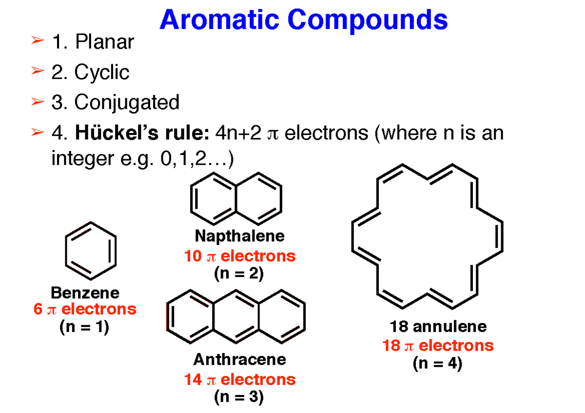 CHEM1 L19-21-d2d49c0a-bffb-4d77-acbb-9d7bb89162 bb - Aromatic Compounds 1. Planar 2. Cyclic 3 ...