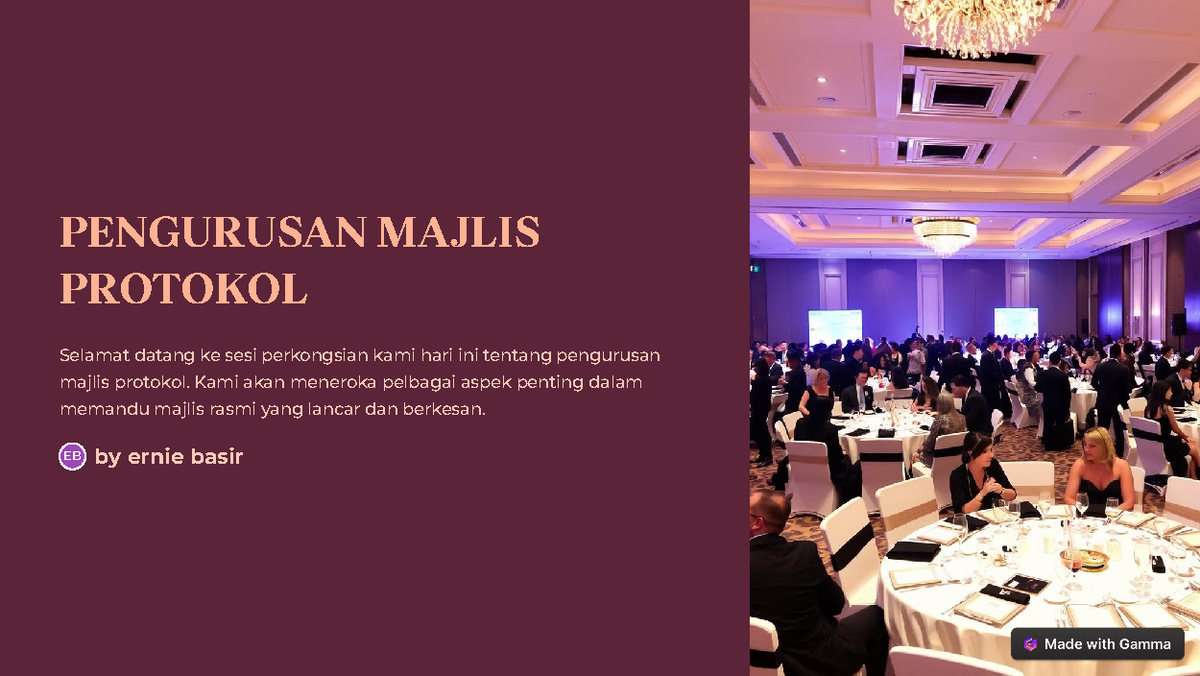 Pengurusan- Majlis- Protokol - PENGURUSAN MAJLIS PROTOKOL Selamat datang ke sesi perkongsian ...