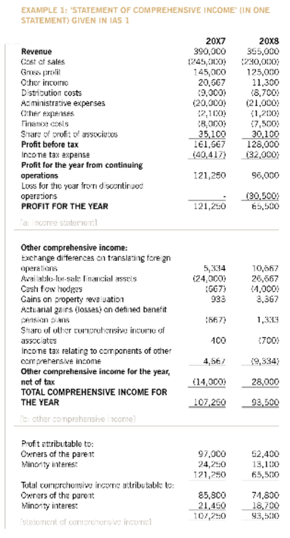 Example of statement of comprehensive income given in IAS 1 - EXAMPLE 1 ...