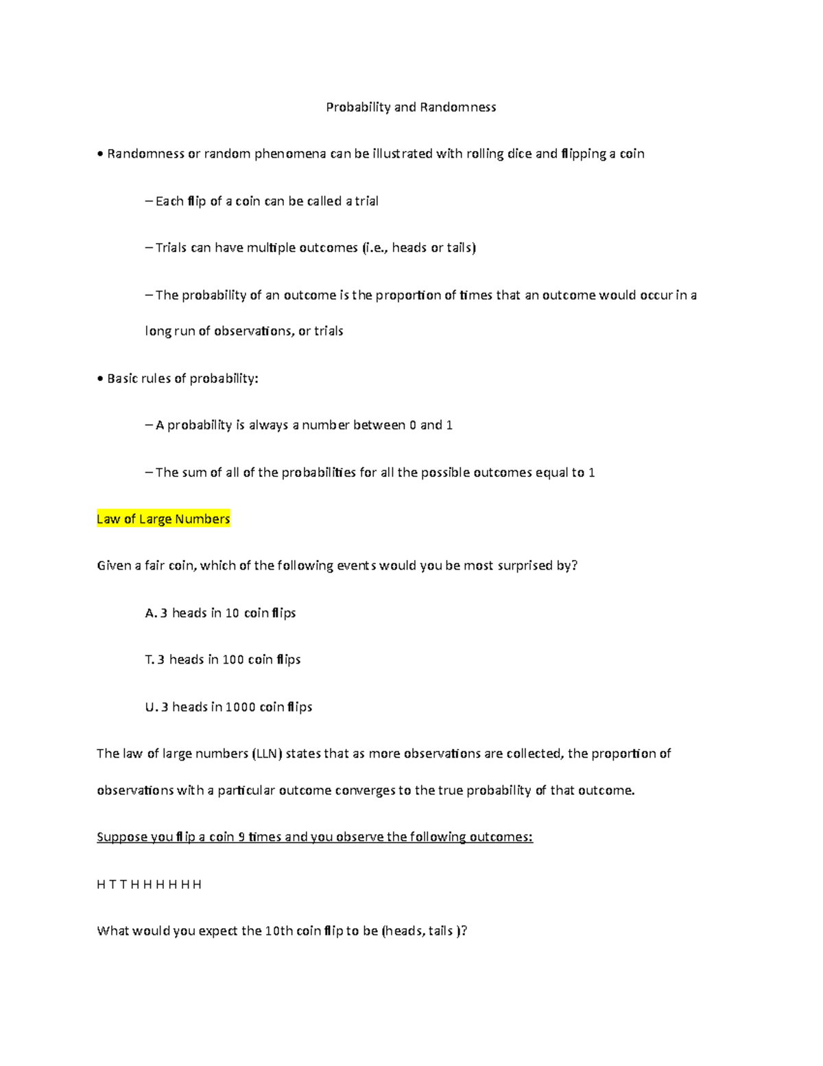 Probability and Randomness - Probability and Randomness Randomness or ...