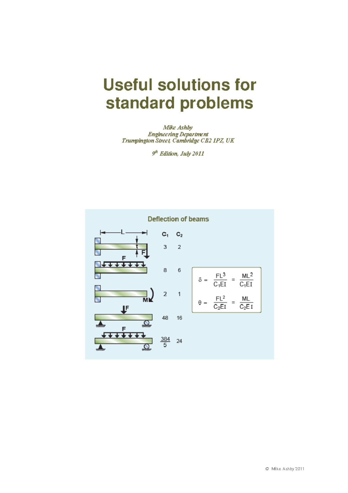 Useful Solutions For Standard Problems - Useful solutions for standard ...