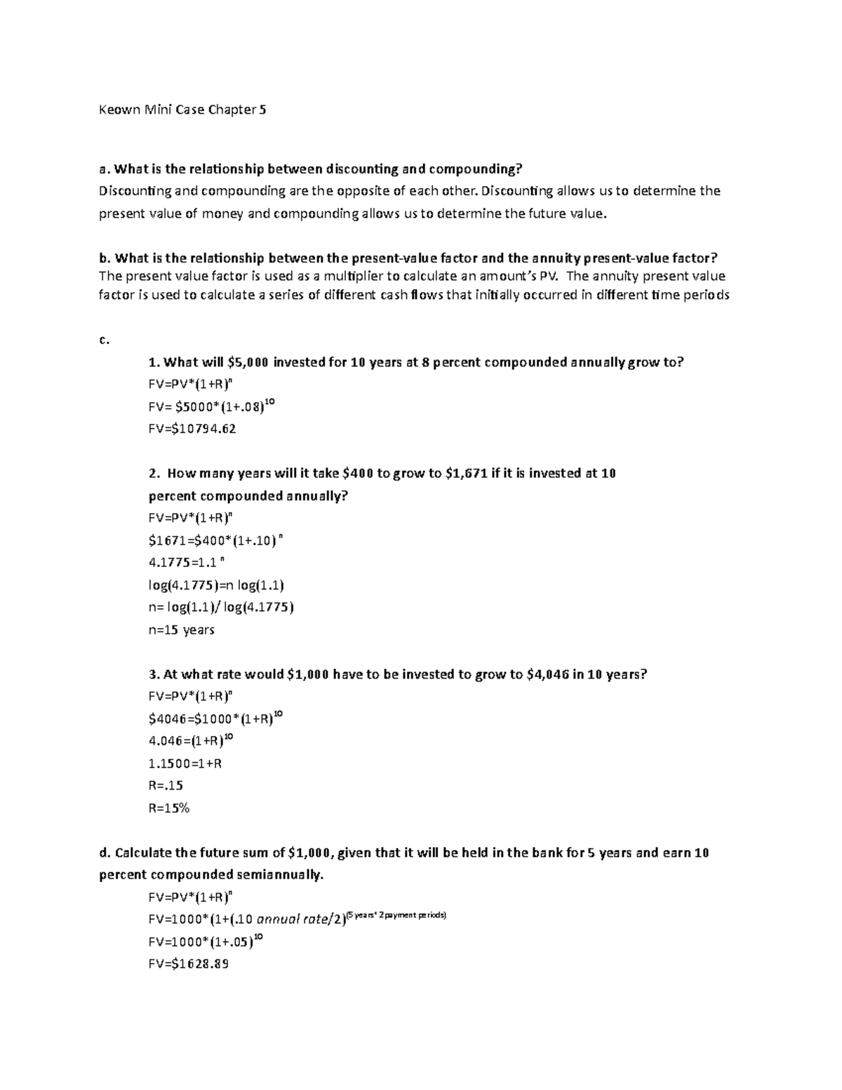 Relationship between discounting and compounding annuity factors future ...