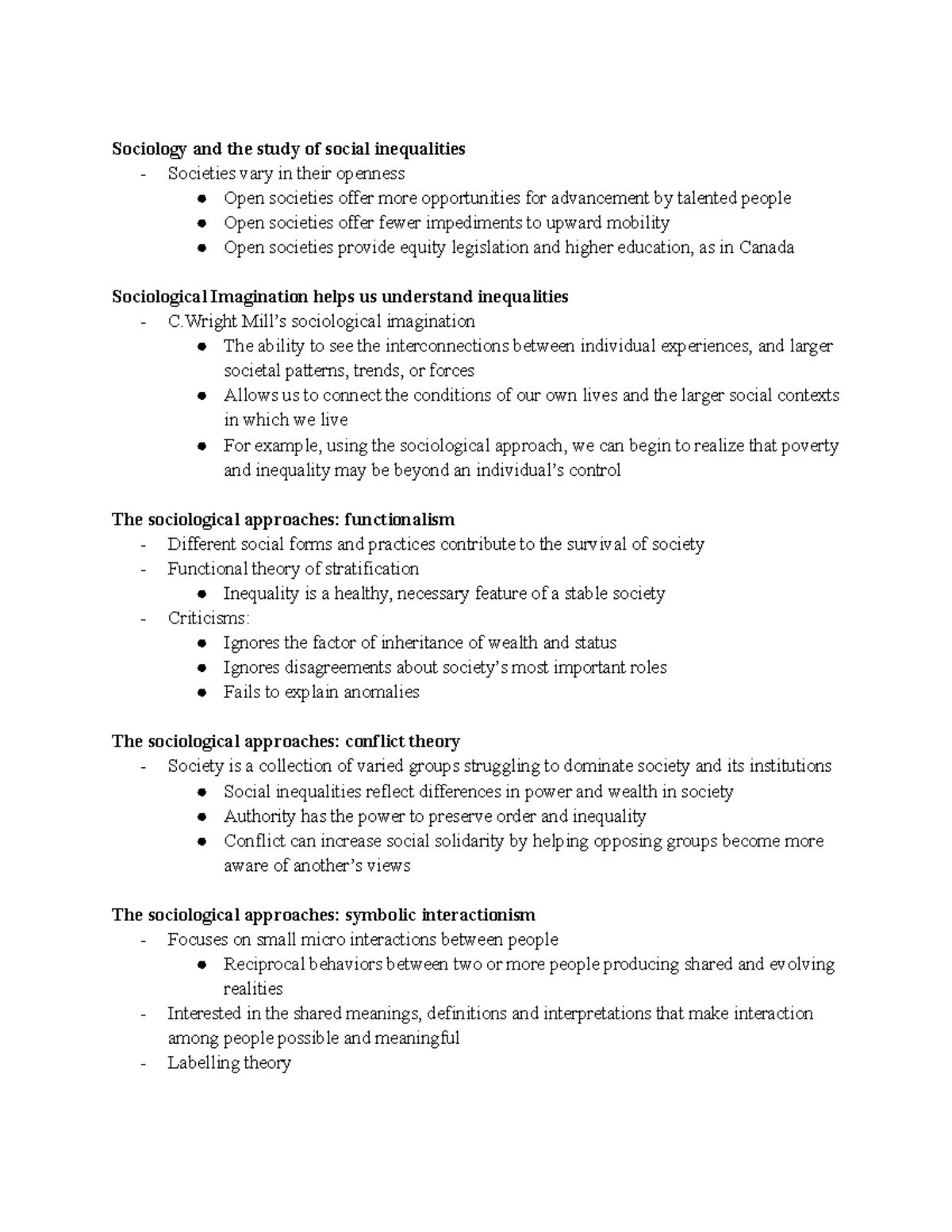 Soc1106 - week 2 Theories of Social Inequality - Sociology and the ...