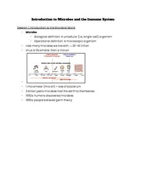 MIC 201 TEST 1 - Notes for first exam - MIC 201: Modern Plagues and ...