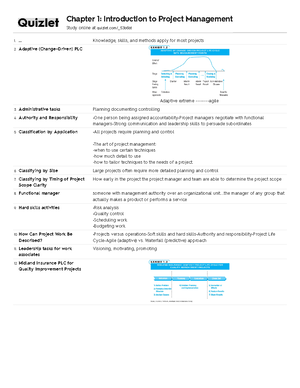 Quizlet ch. 2 notes 40 questions - Project Management Chapter 2 Study ...