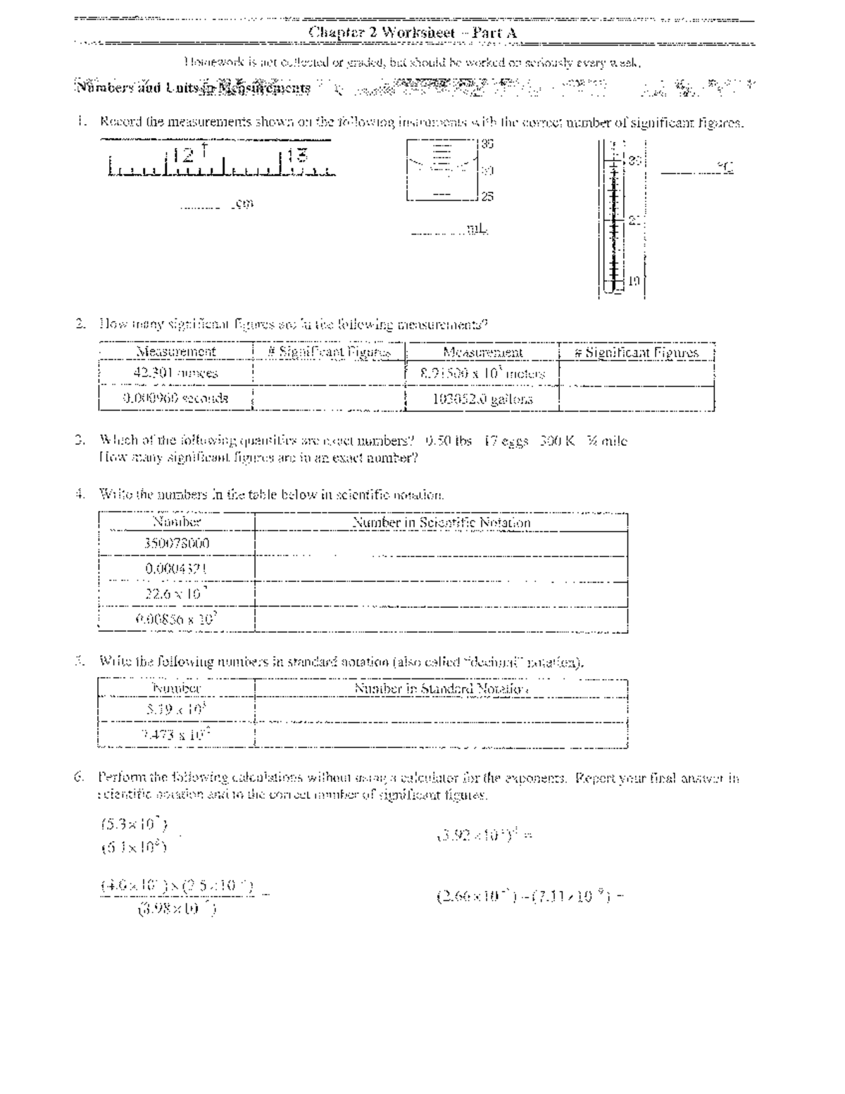 Practice problems workshop - Chapter 2 Worksheet Part A Homework is not ...