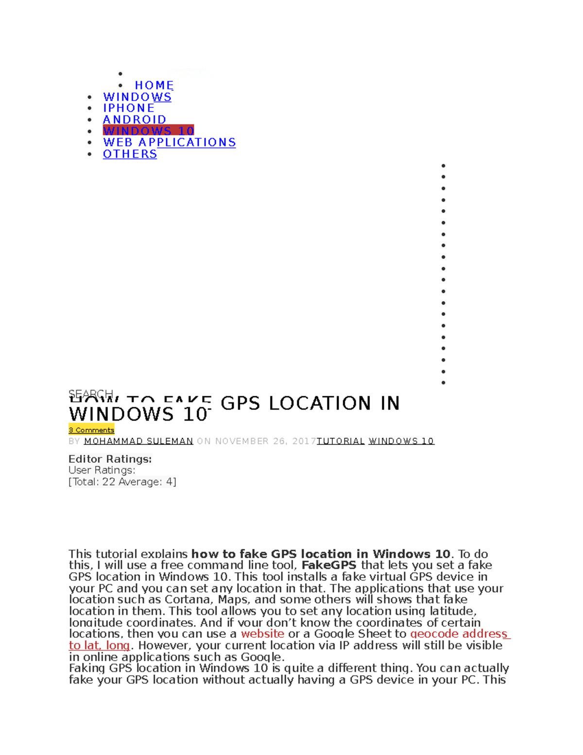 Fake GPS Windows Location - • • H O M E • W I N D O W S • I P H O N E ...