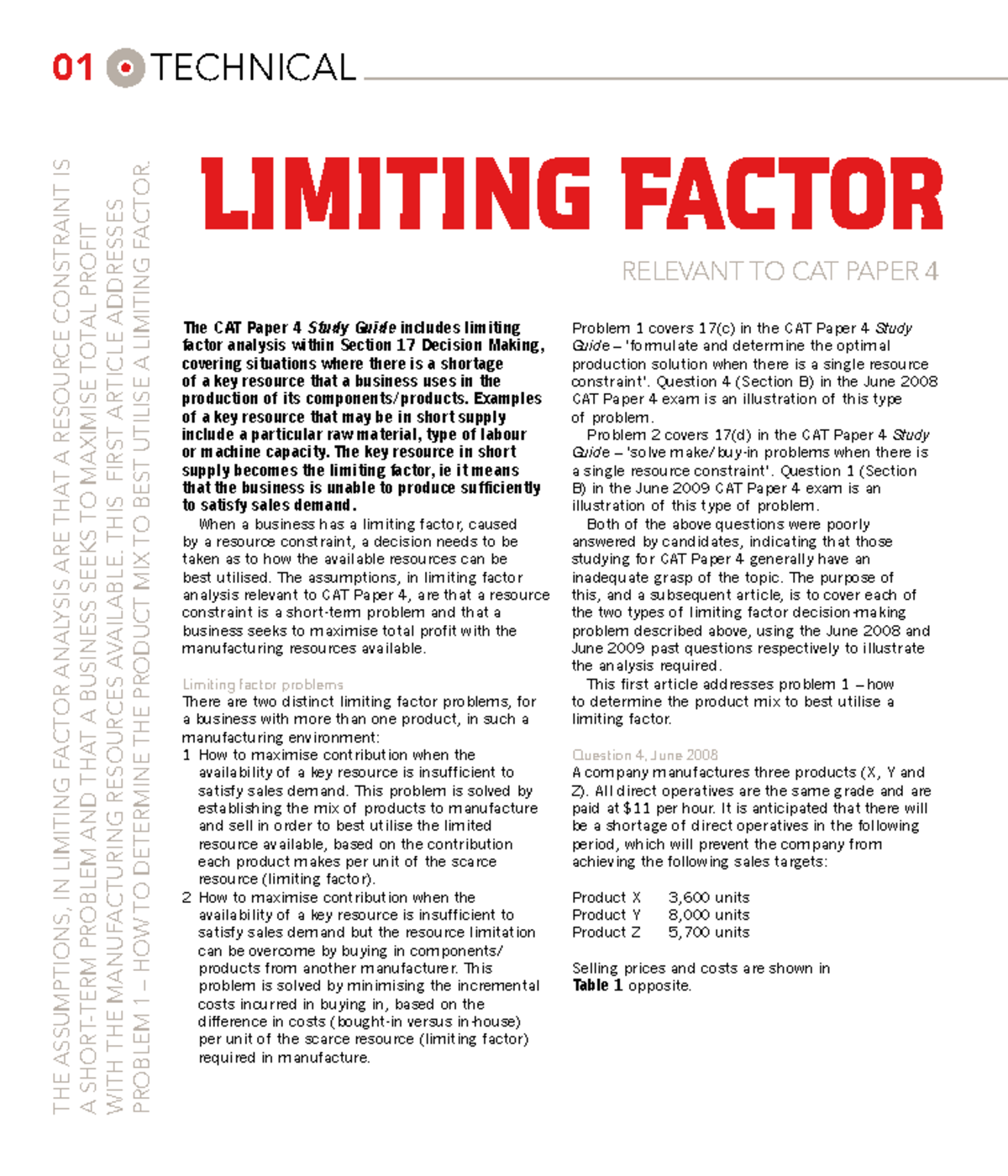 Limiting factor analyis - This first article addresses problem 1 how to ...