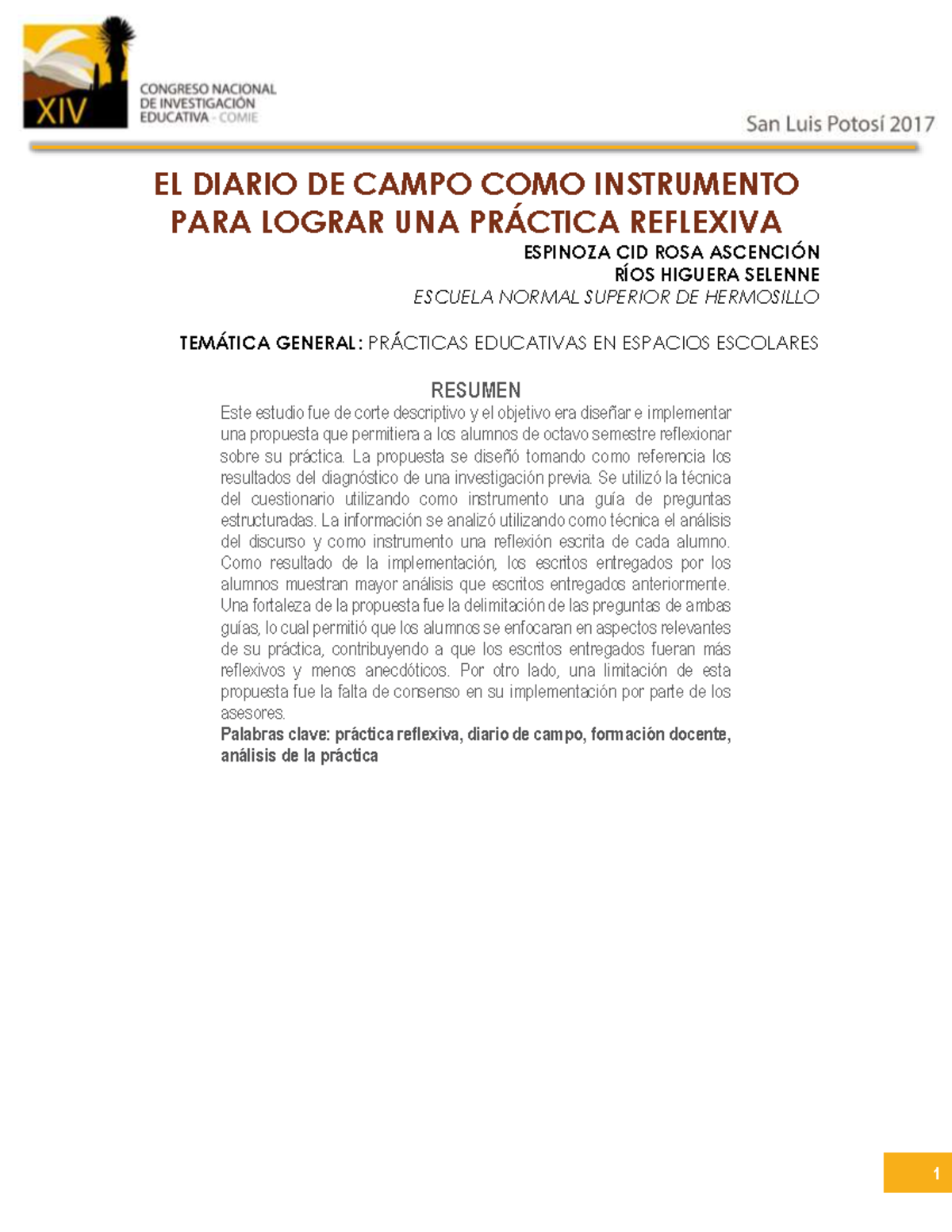 Li8 - es historia - EL DIARIO DE CAMPO COMO INSTRUMENTO PARA LOGRAR UNA PR¡CTICA REFLEXIVA ...