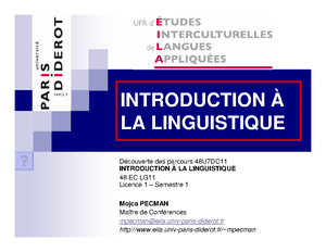 Analyse du discours - Linguistique - ANALYSE DU DISCOURS Plan A ...