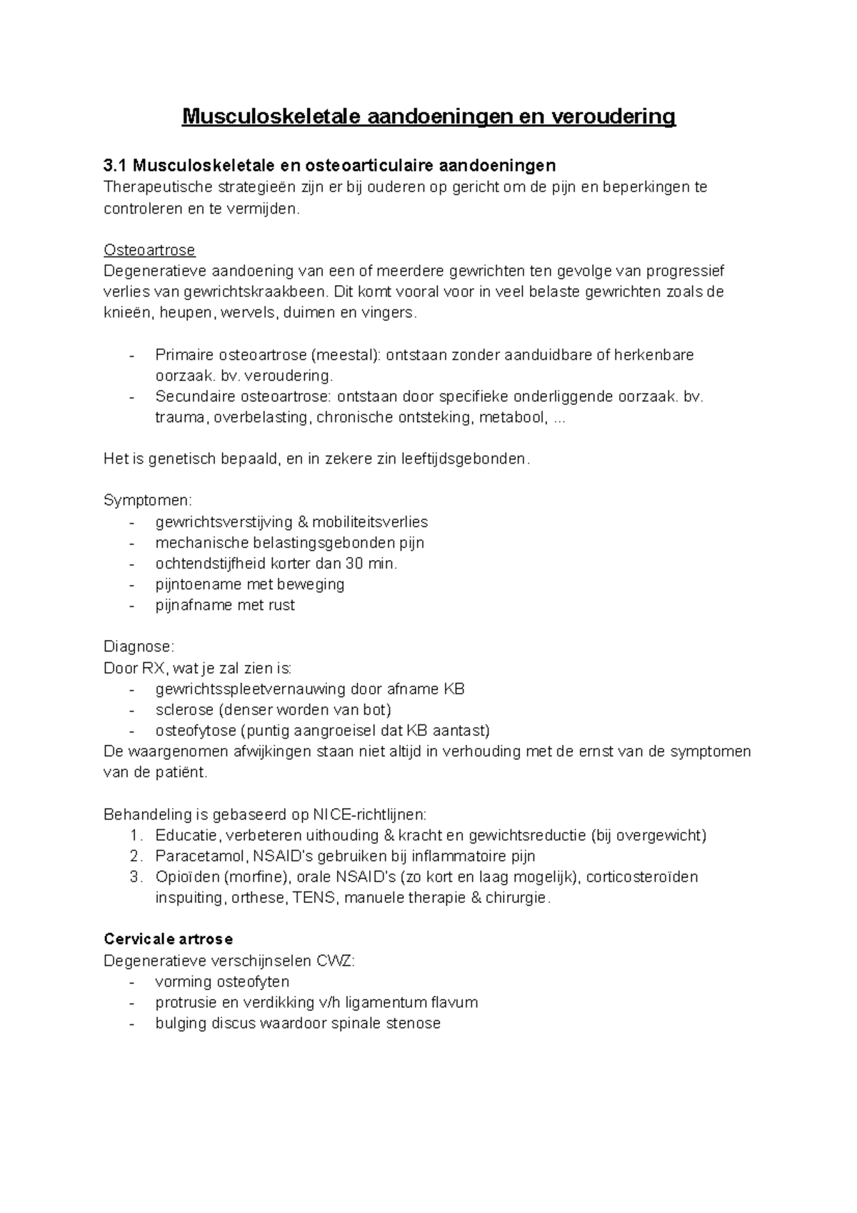 3. Musculoskeletale aandoeningen en veroudering - Osteoartrose ...