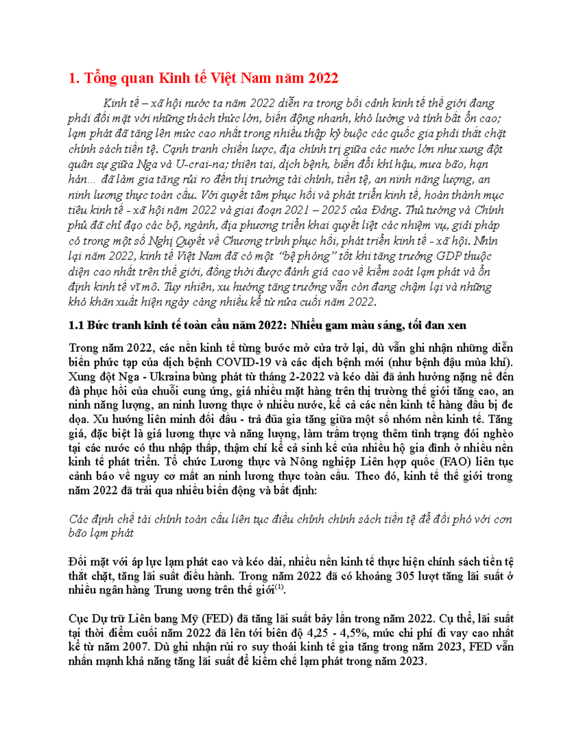 Tá»•ng-quan-Kinh-táº¿-Viá»‡t-Nam-n Äƒm-2022-trong-linh-vá»±c-Ng Ã¢n-h Ã ng - 1. Tổng quan Kinh ...