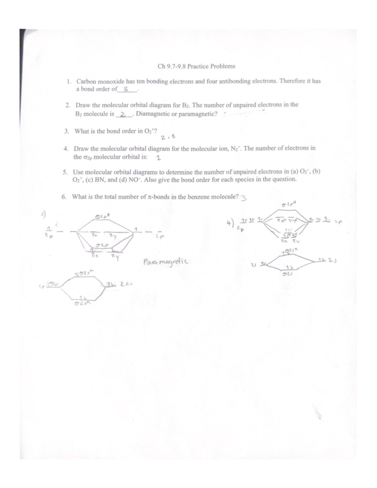 Chapter 9.7-9.8 Practice Problems - CHE 1210 - Studocu
