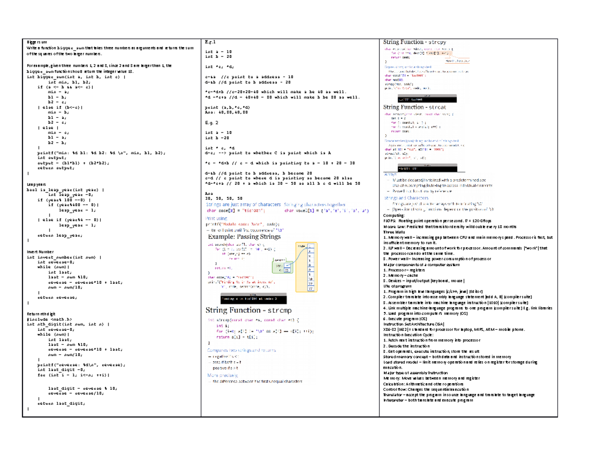 Cheatsheet - Bigger sum Write a function bigger_sum that takes three numbers as arguments and ...