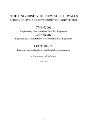 Laboratory Activity 1 - MATLAB Basic Functions and Commands - Genesis Francis S. Leocadio ...