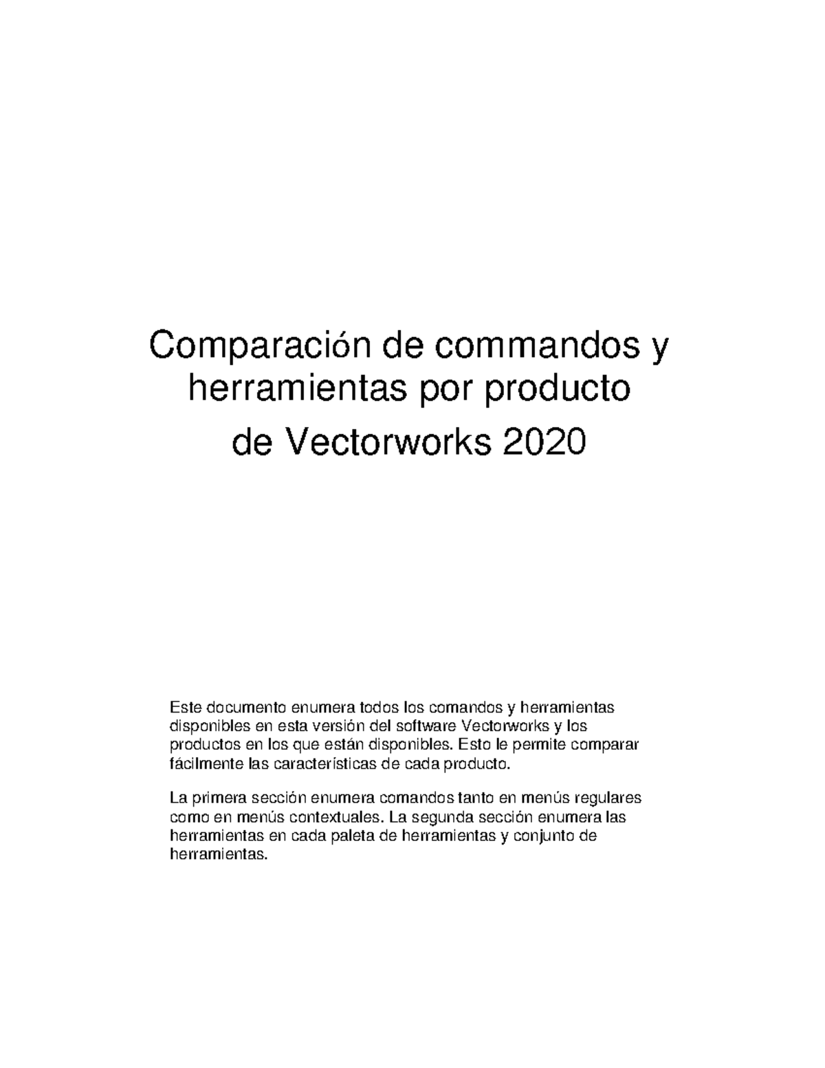 Commands Tools 2020 - comandos vectorworks - Comparación de commandos y herramientas por ...