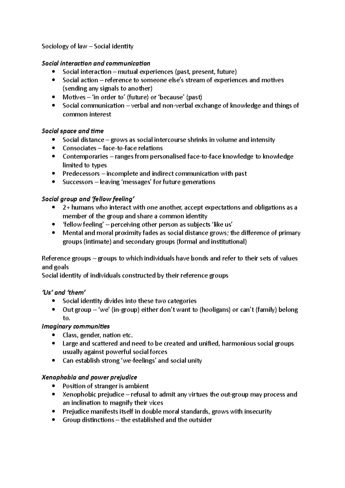 1. social identity - Sociology of law – Social idenity Social ...