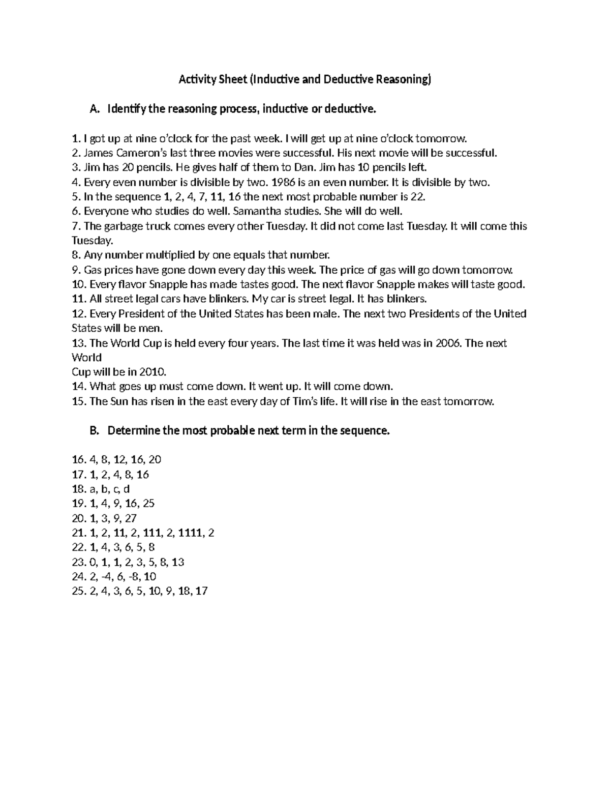 Activity-Sheet - I don't - Activity Sheet (Inductive and Deductive ...