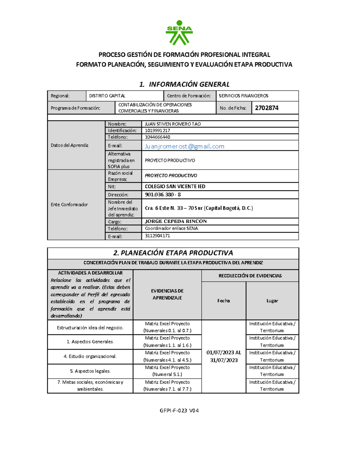 28-GFPI-F-023 Concertacion-TI-1019991217- Romero TAO JUAN Stiven ...