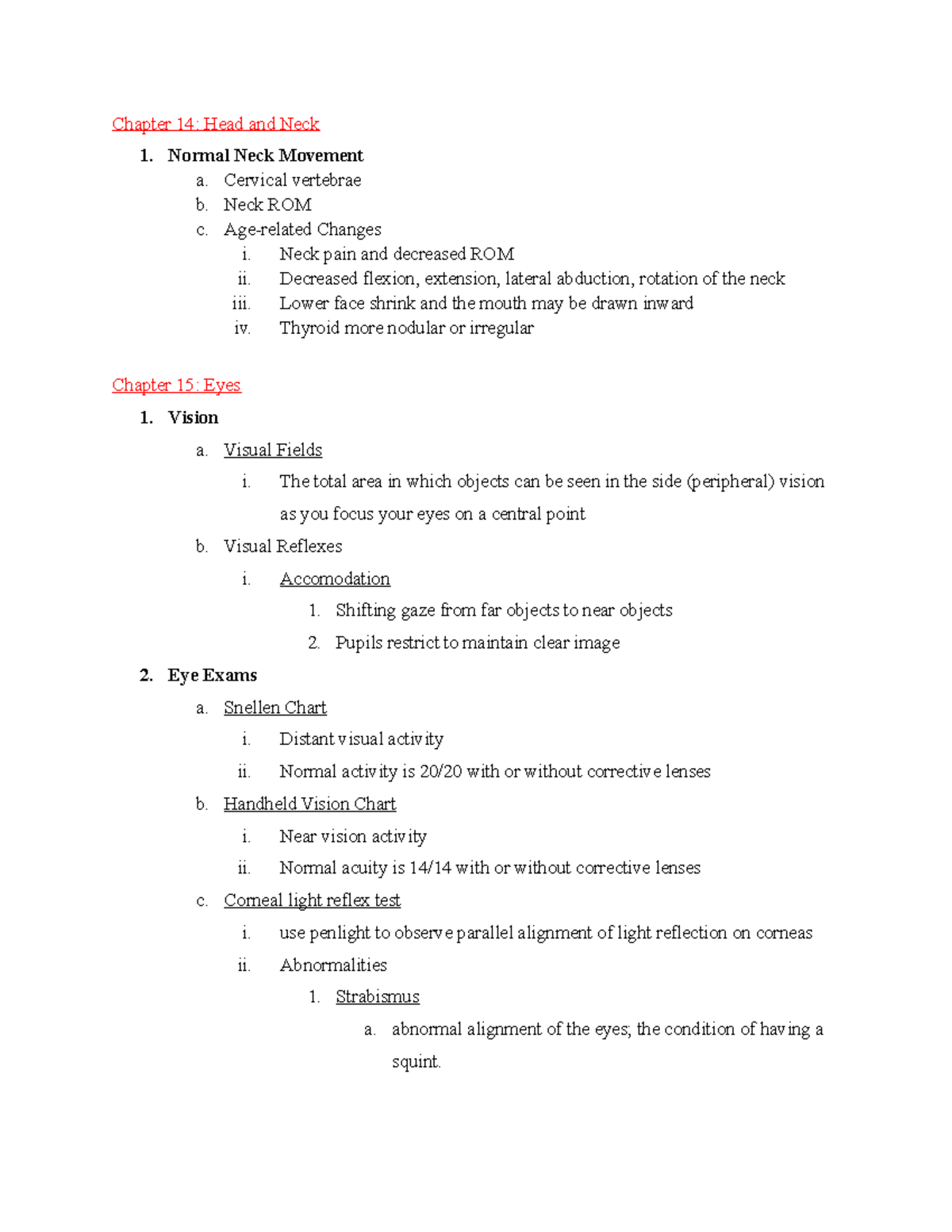 Health Assessment Exam 2 - Chapter 14: Head and Neck 1. Normal Neck ...