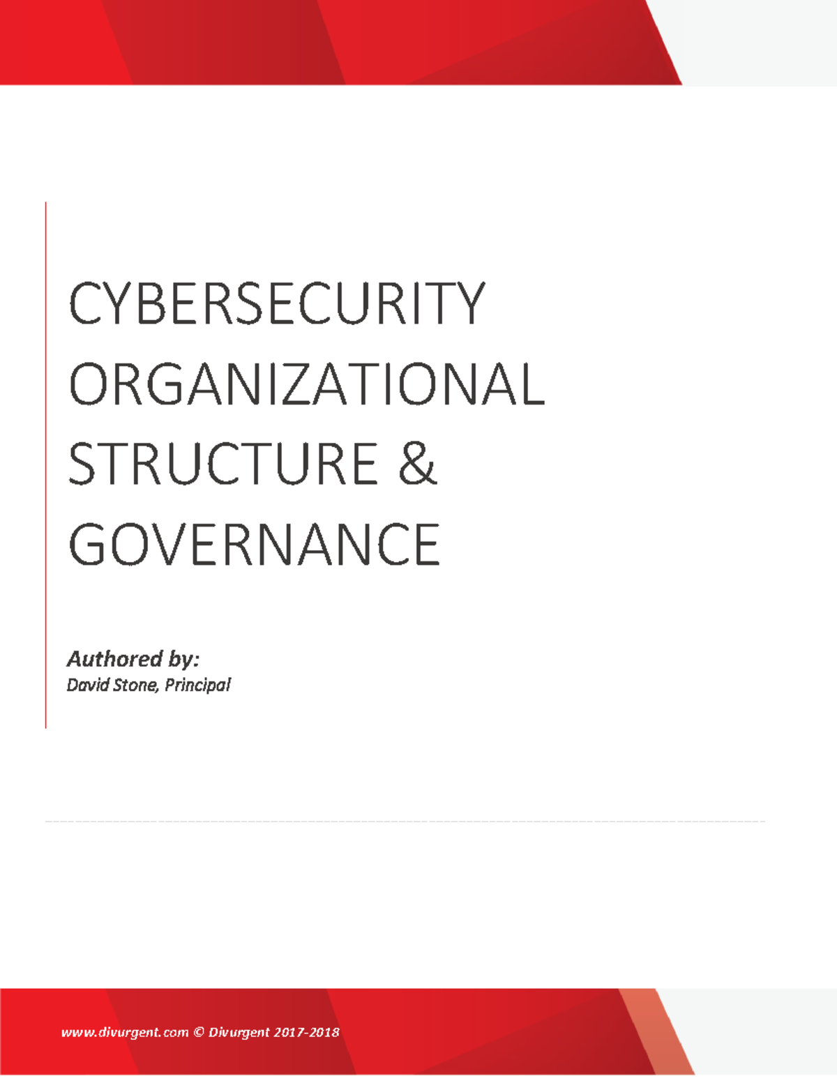 Cybersecurity Organizational Structure Governance - CYBERSECURITY ...