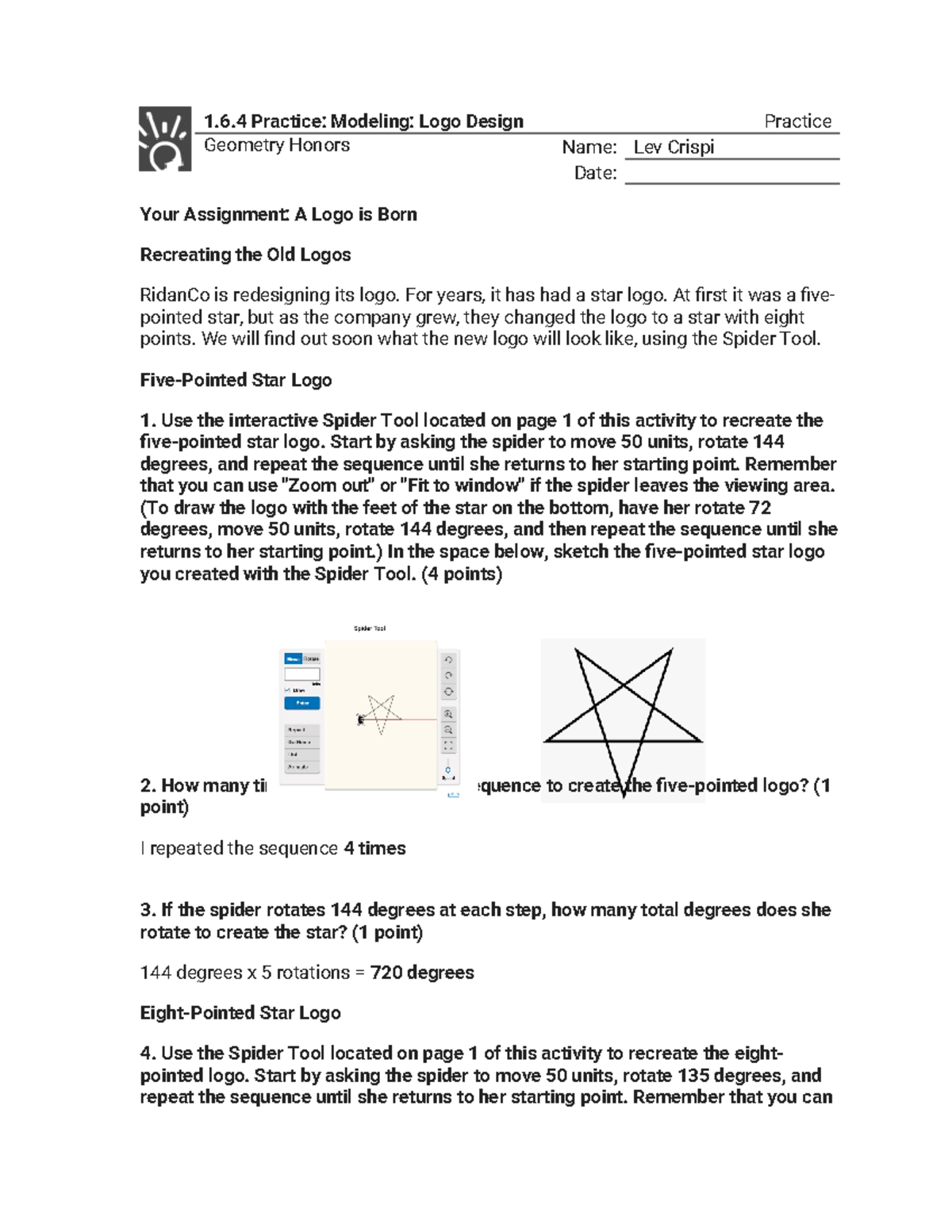 1.6.4 Practice - Modeling Logo Design (Practice) - 1.6 Practice: Modeling: Logo Design Practice ...