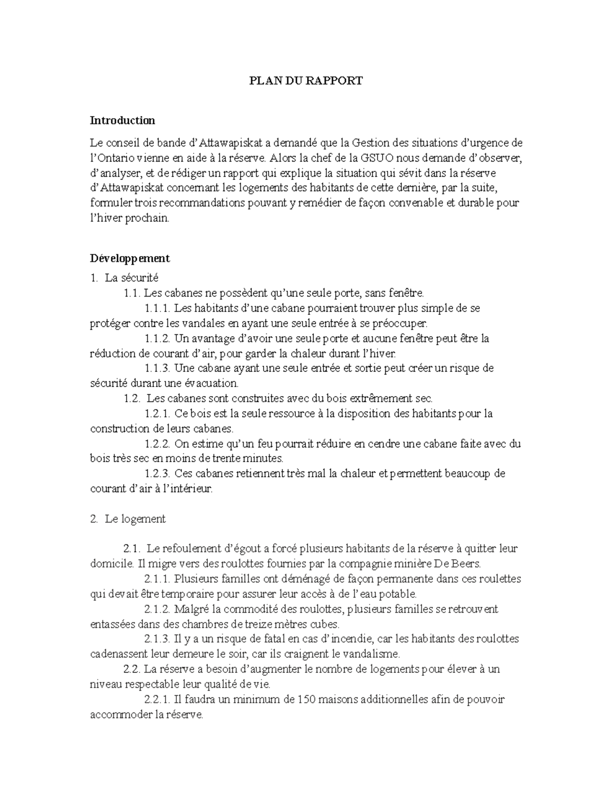TP2 FRA1518 47 - tp 2 - PLAN DU RAPPORT Introduction Le conseil de ...